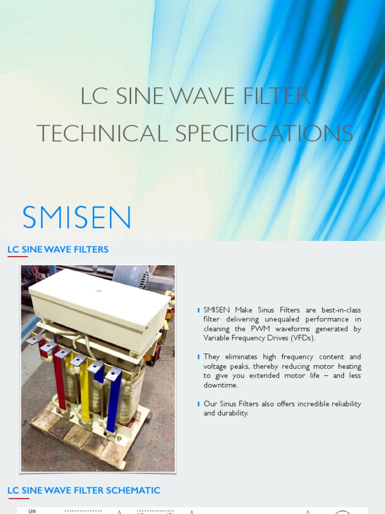 LC Sine Wave Filter Technical Specifications: Smisen | PDF | Electric ...