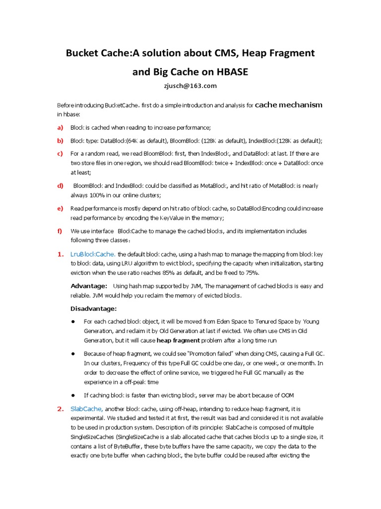 Introduction of Bucket Cache | PDF | Cache (Computing) | Computer Data ...