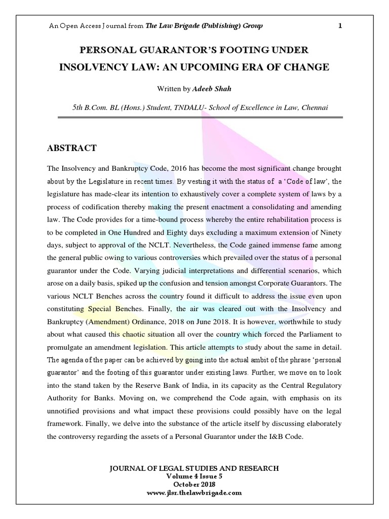 Adeeb Shah | Download Free PDF | Bankruptcy | Guarantee