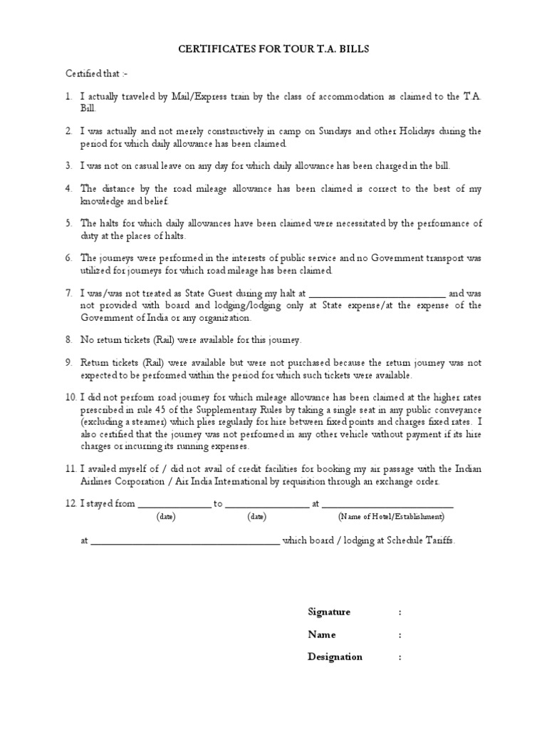 TA Certificate | PDF | Fuel Economy In Automobiles | Public Transport
