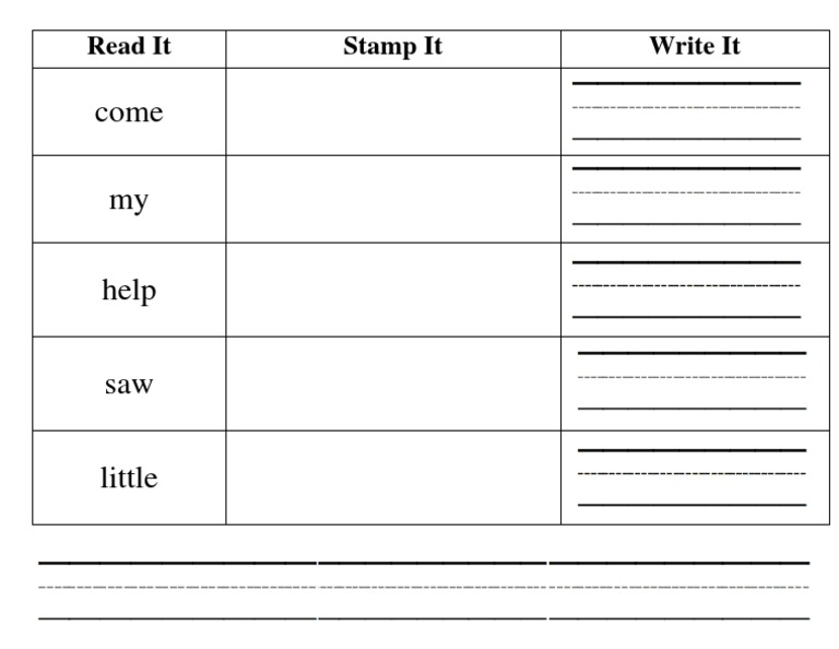 Read It Stamp It Write It | PDF