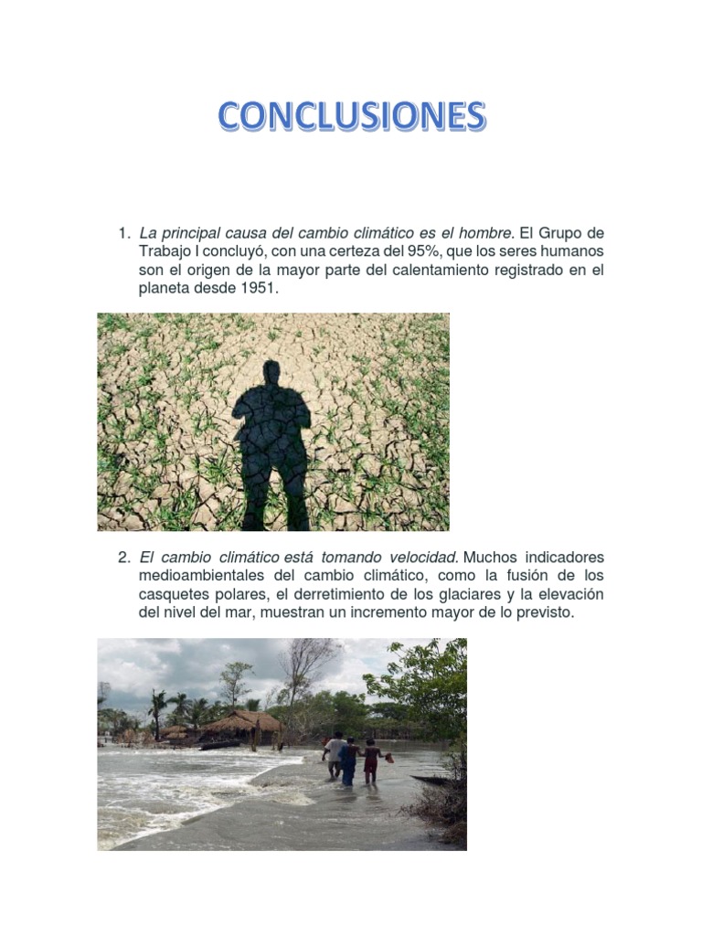 Conclusiones | PDF | Calentamiento global | Cambio climático