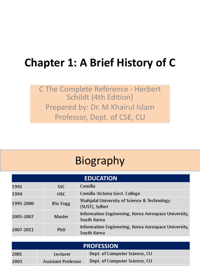 Chapter 1: A Brief History of C | PDF | C (Programming Language ...