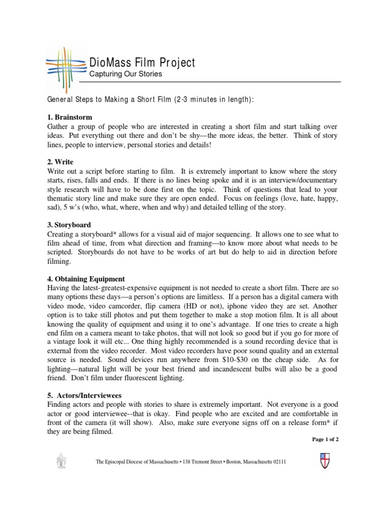 How To Make A Short Film 101 | PDF | Camera | Video