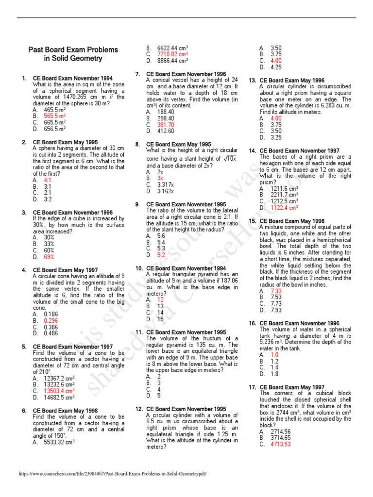 Solid Mensuration | Download Free PDF | Volume | Sphere