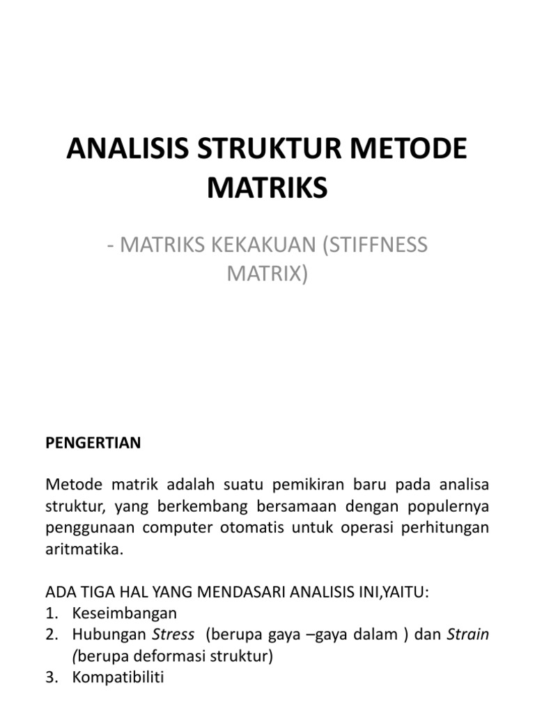 Analisa Struktur Matriks | PDF