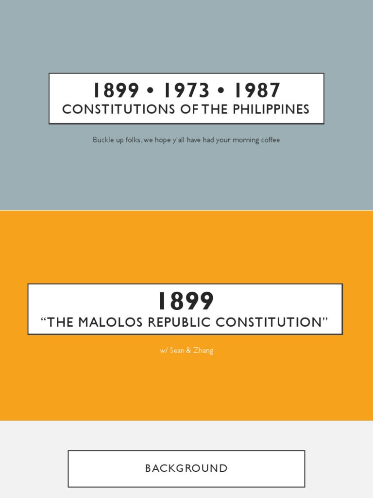 Evolution of Philippine Constitutions | PDF | President Of The ...