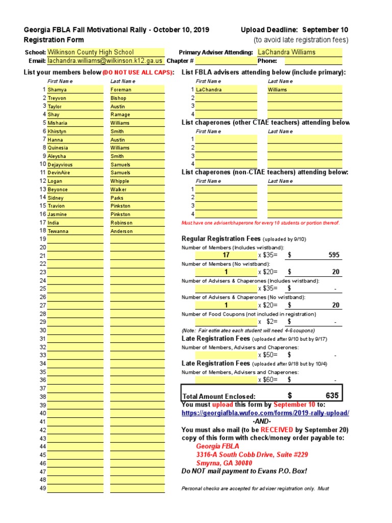 FBLA Rally Registration Guide | PDF | Financial Technology | Finance ...