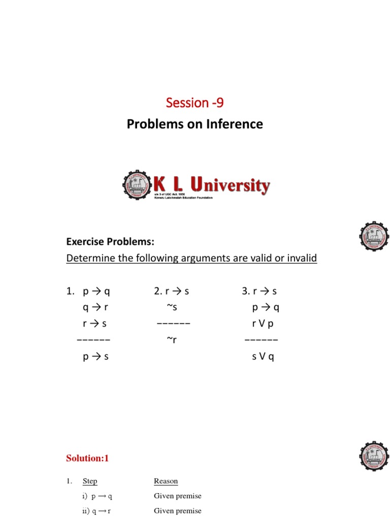 Session 9 | PDF | Argument | Inference