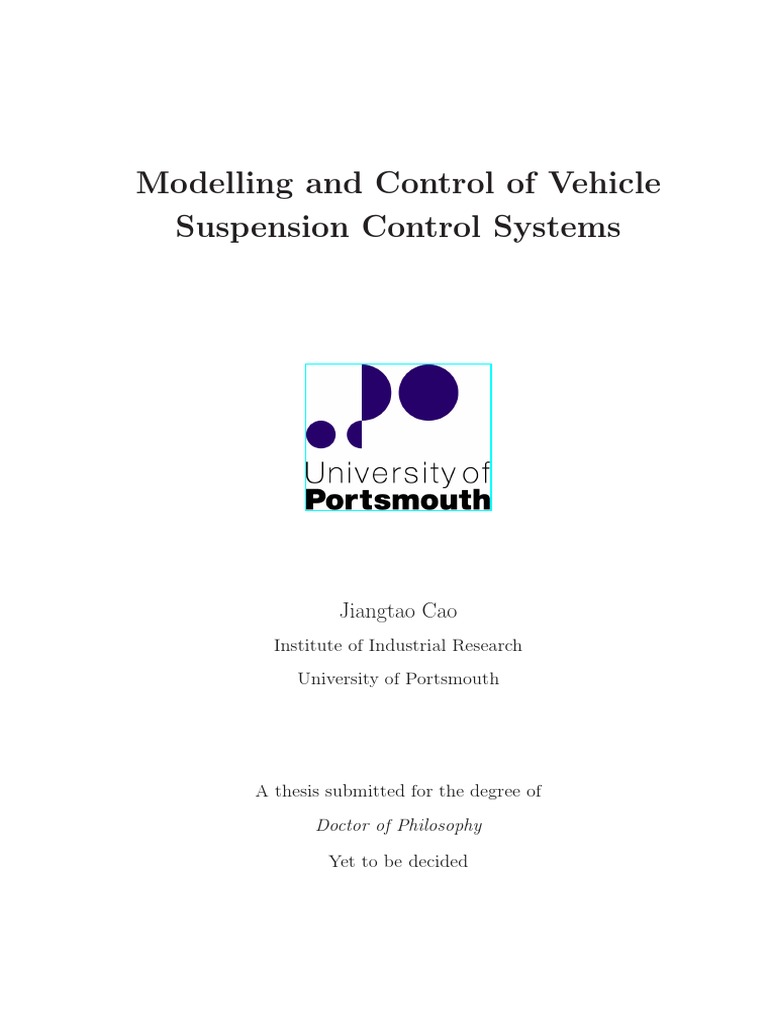 Control System | PDF | Control Theory | Suspension (Vehicle)