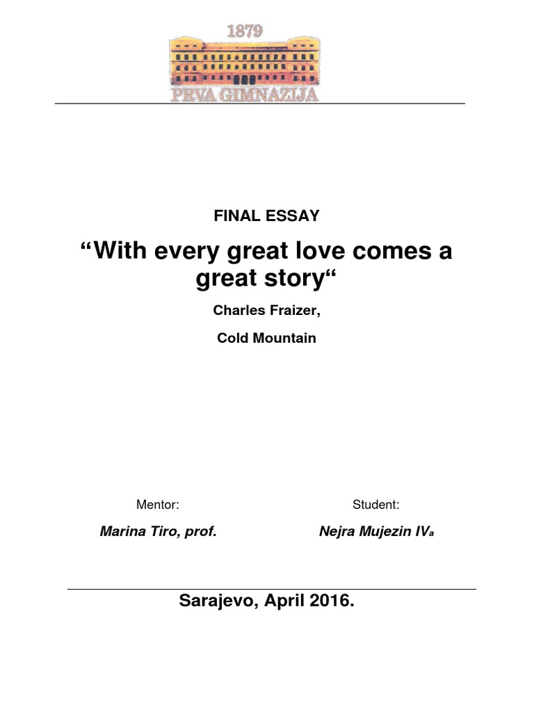 Final Essay on Cold Mountain | PDF