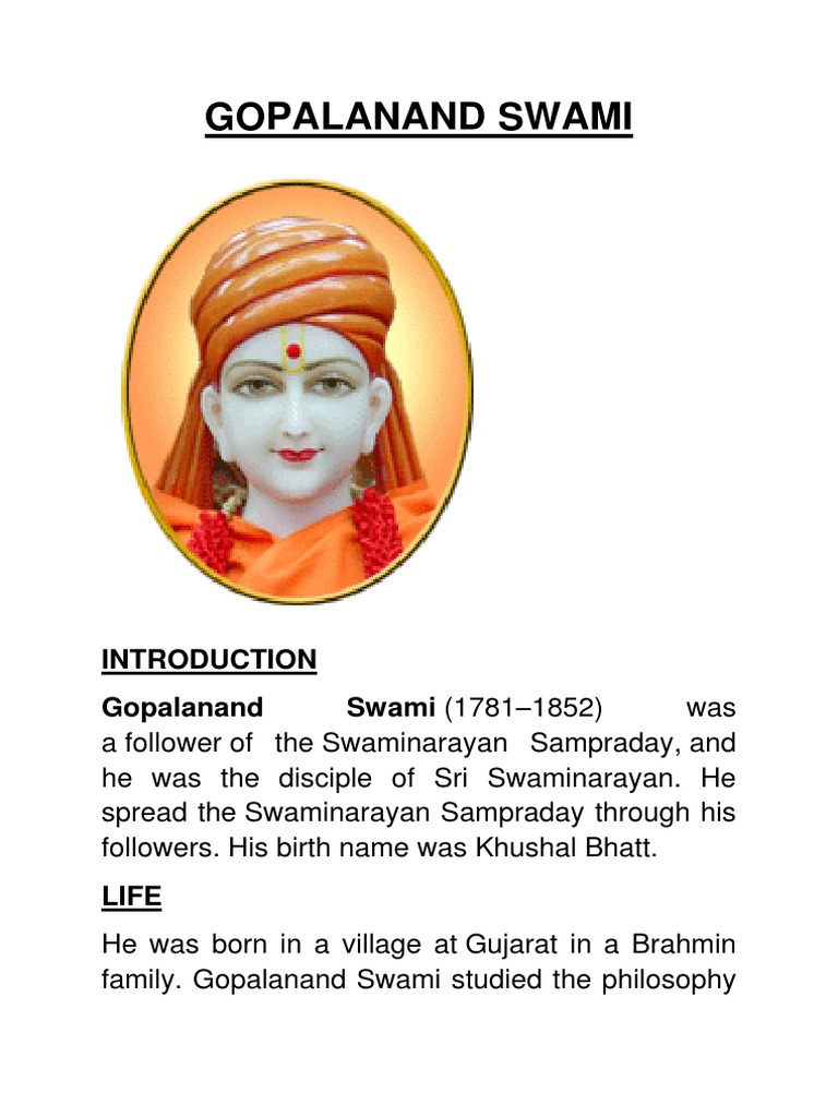 Gopalanand Swami | PDF
