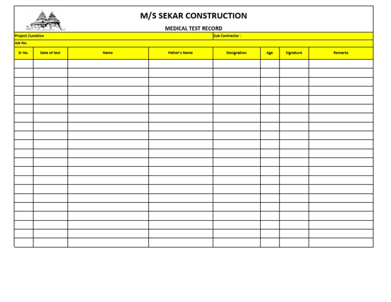 Medical Test Checklist | PDF