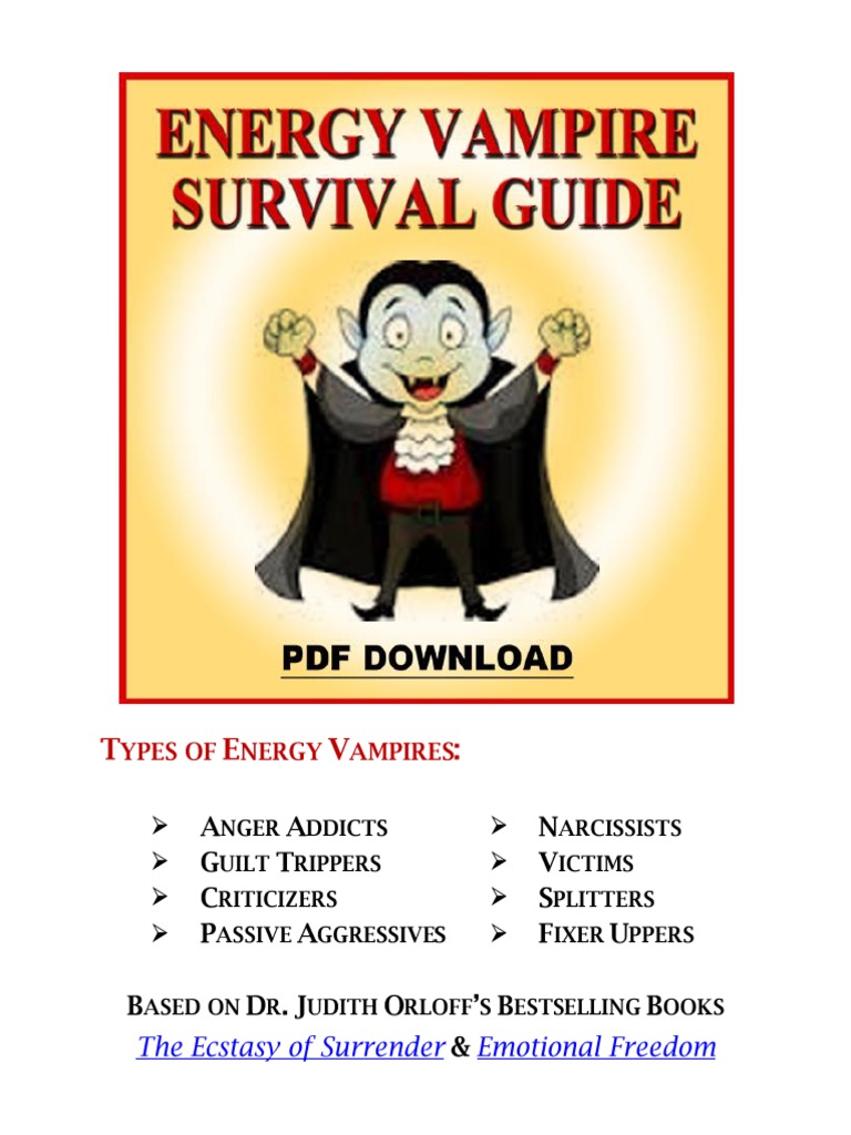 Energy Vampire Survival Guide | PDF | Guilt (Emotion) | Anger