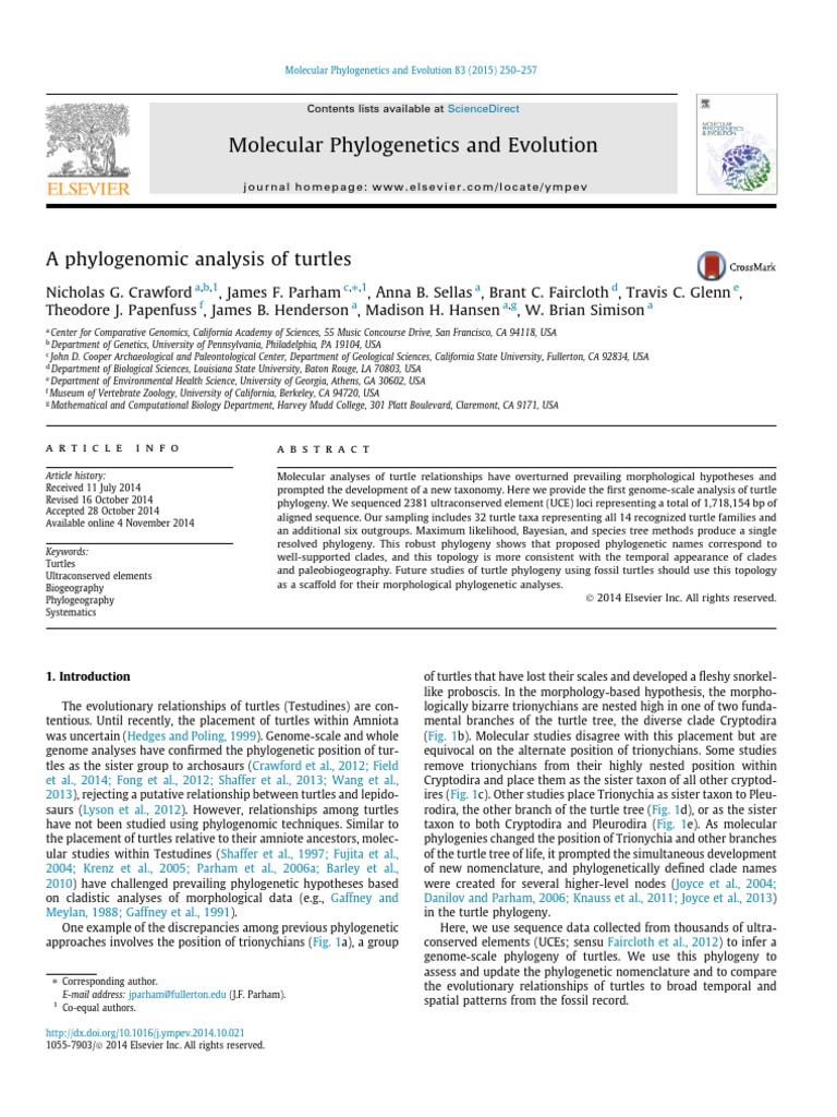 Molecular Phylogenetics and Evolution | PDF | Phylogenetic Tree ...