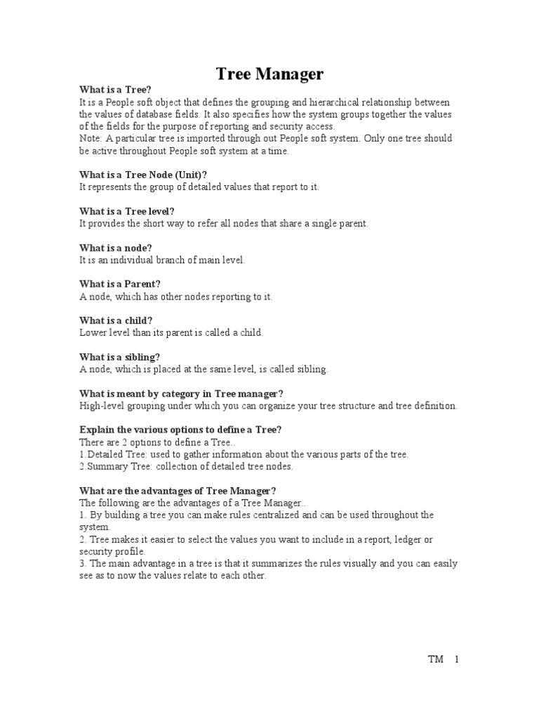 Tree Manager | PDF | Databases | Data Management