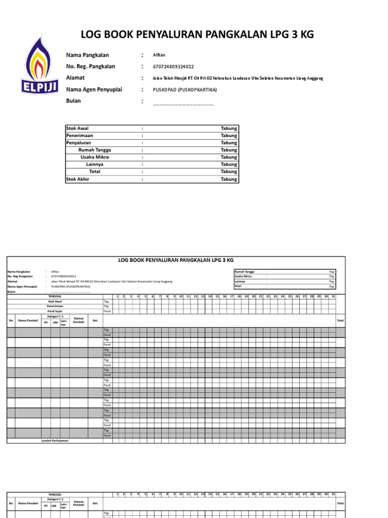 Log Book KOSONG | PDF