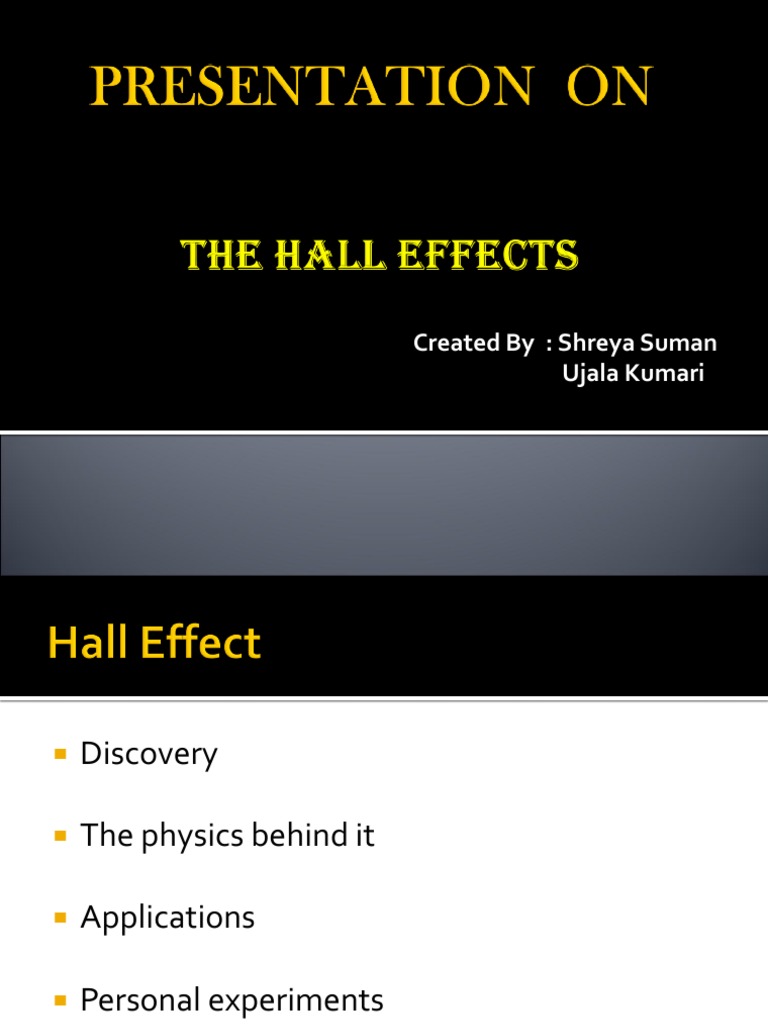Understanding the Hall Effect in Physics | PDF | Solid State ...