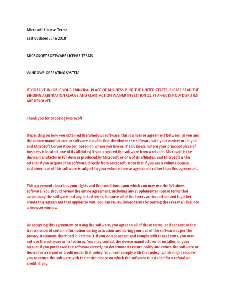 Eula Windows | PDF | Arbitration | H.264/Mpeg 4 Avc