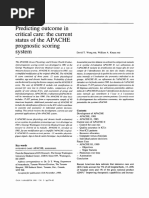 Apache Score | PDF | Clinical Medicine | Medical Specialties