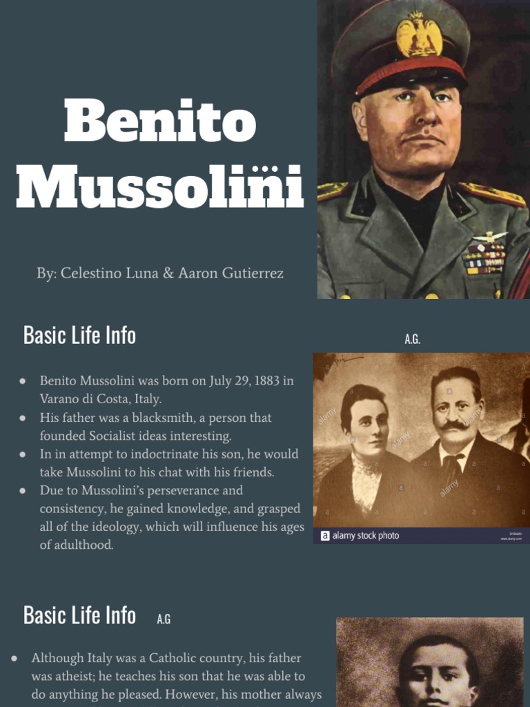 Benito Mussolini History Totalitarianism Project | PDF | Benito ...