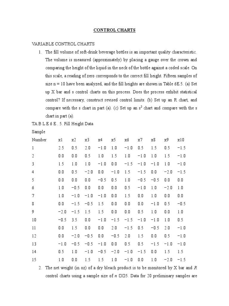 Control Charts | PDF | Statistical Analysis | Teaching Mathematics