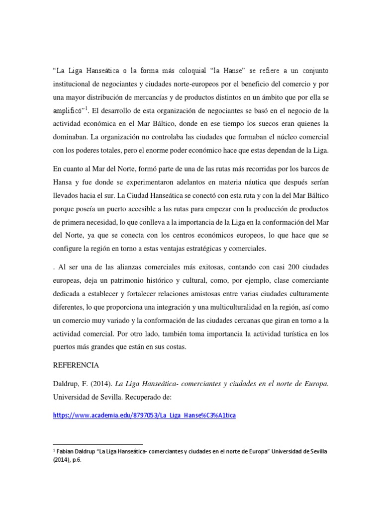 La Liga Hanseática: Comercio y Ciudades | PDF | Viajes y turismo