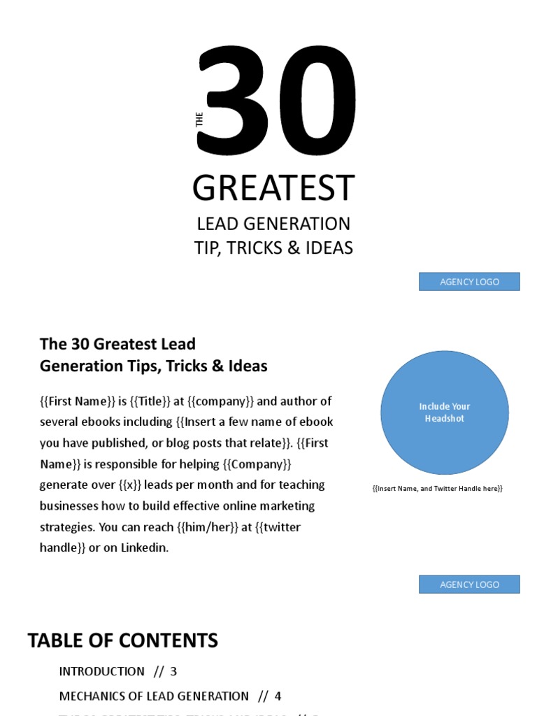 30 Greatest Lead Gen Tips, Tricks - Ideas | PDF | Search Engine ...