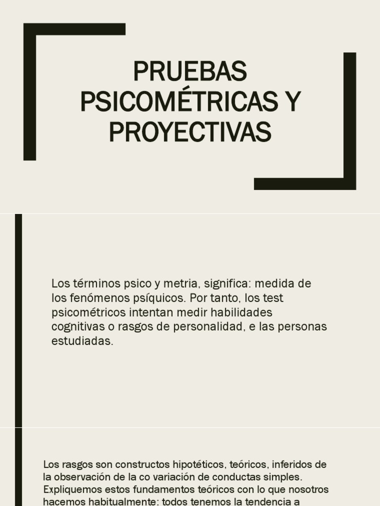 Pruebas Psicométricas y Proyectivas | PDF | Inteligencia | Sicología Pruebas Psicométricas y Proyectivas | PDF | Inteligencia | Sicología