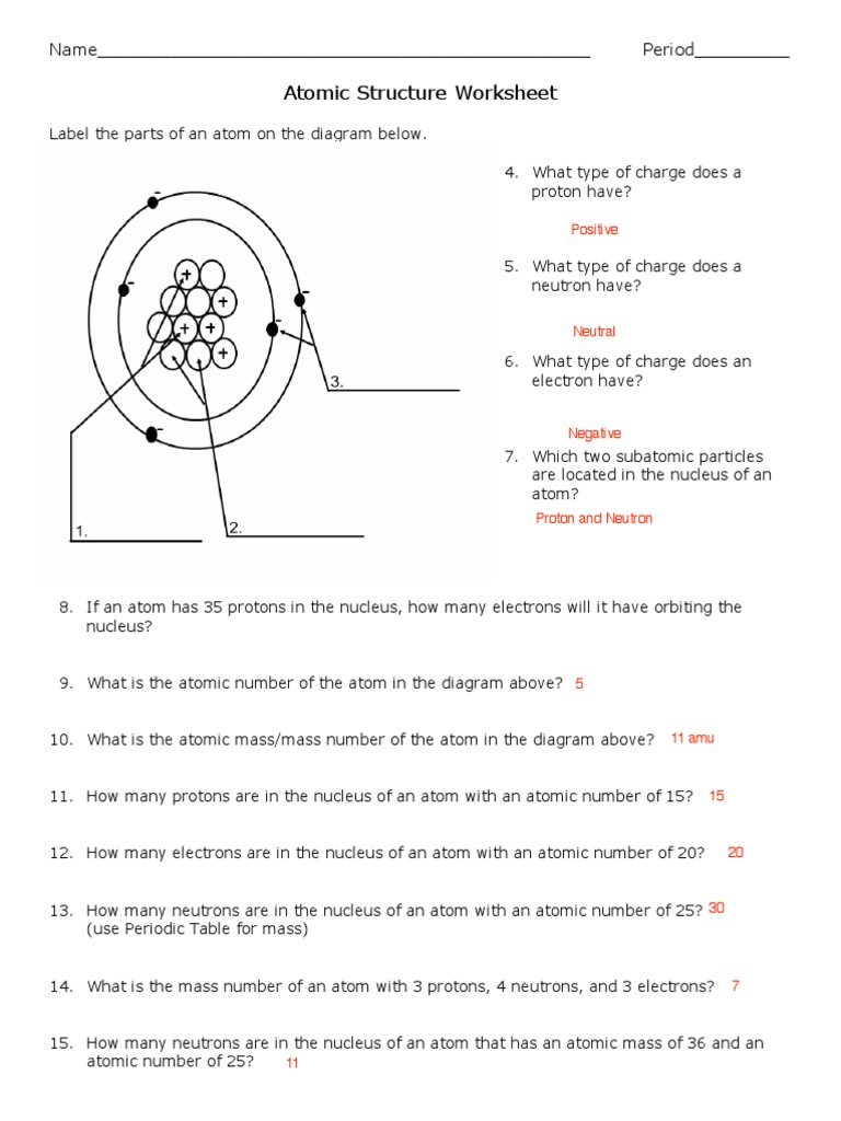 Atomic Structure 1 | PDF | Atoms | Atomic Nucleus