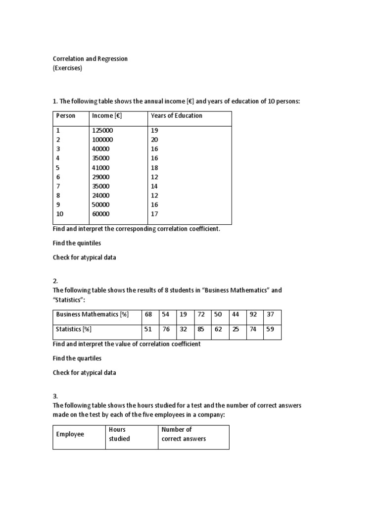 Correlation and Regression 2 | PDF | Correlation And Dependence | Statistics