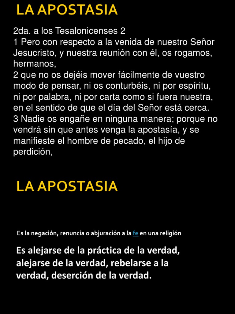 La Apostasia | PDF | Apostasía | Fe