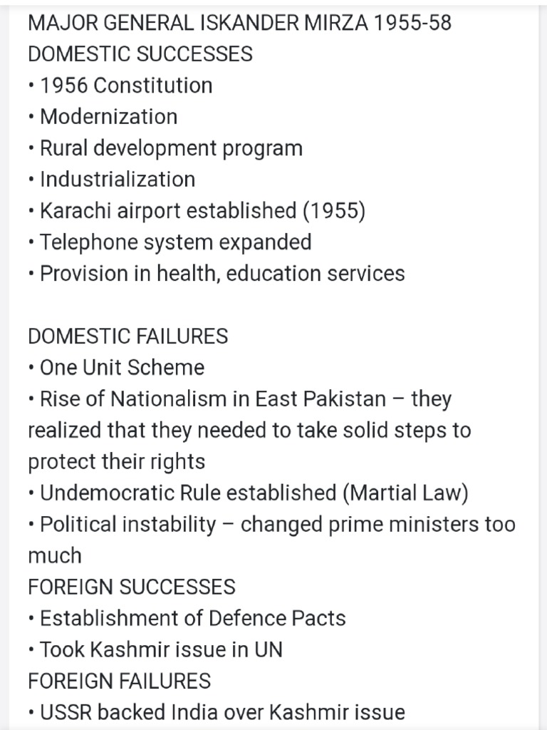 Major General Iskander Mirza | PDF