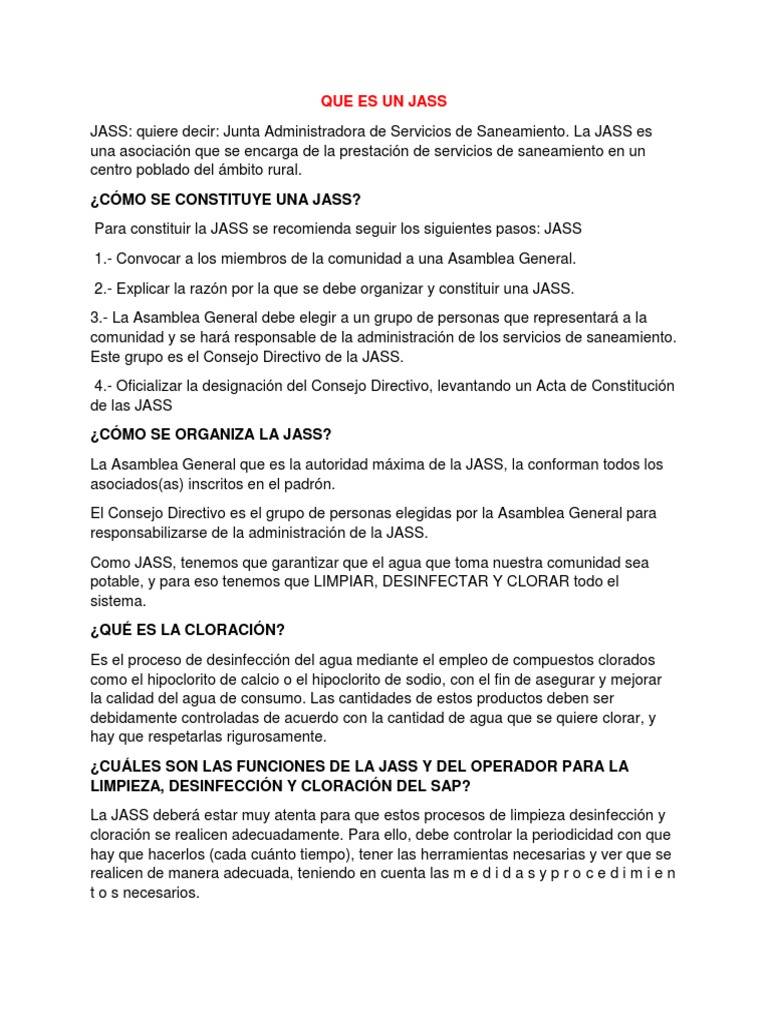 Jass | PDF | Agua | Sustancias químicas