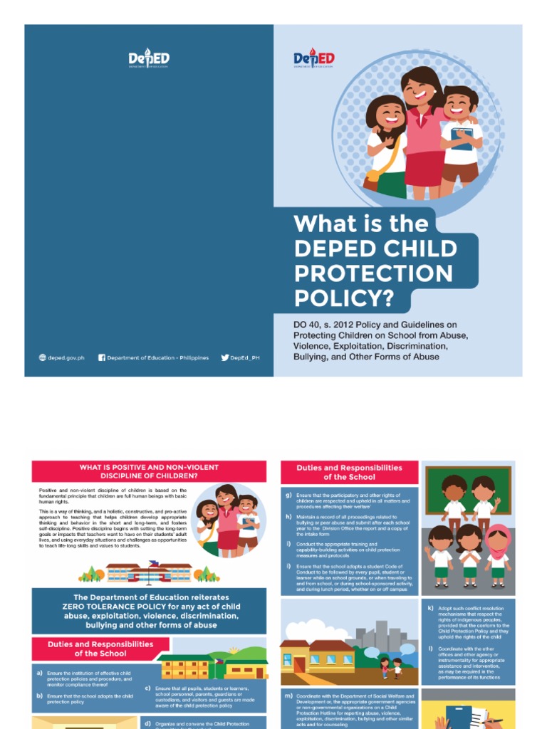 DepEd Chil Protection Policy Infographics | PDF