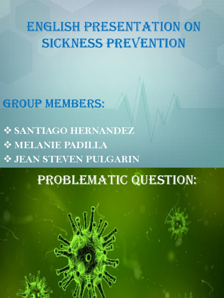 English Presentation On Sickness Prevention | PDF