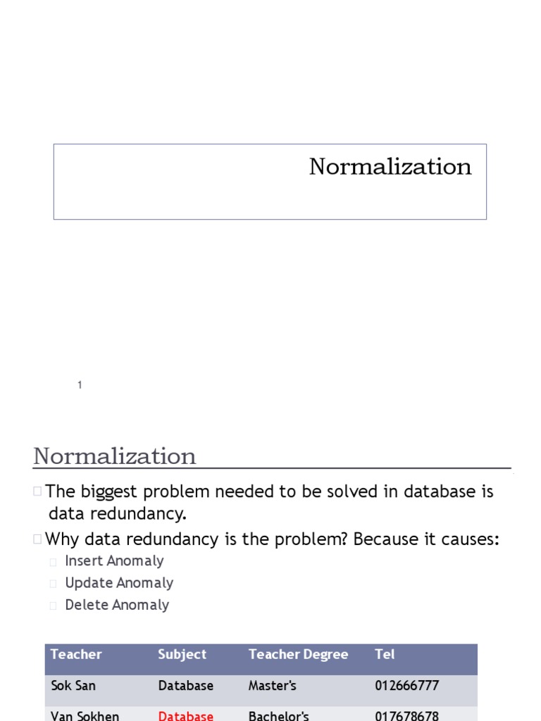 Normalization | PDF | Information Management | Areas Of Computer Science