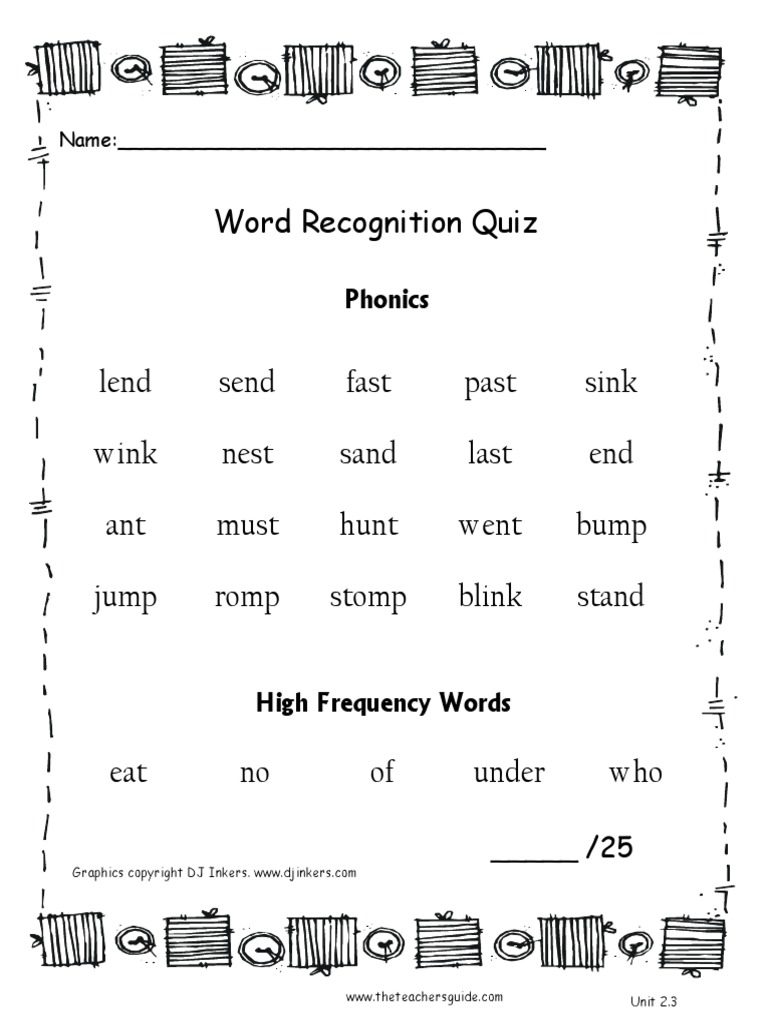 Sight Words Unit 2 Week 3 | PDF