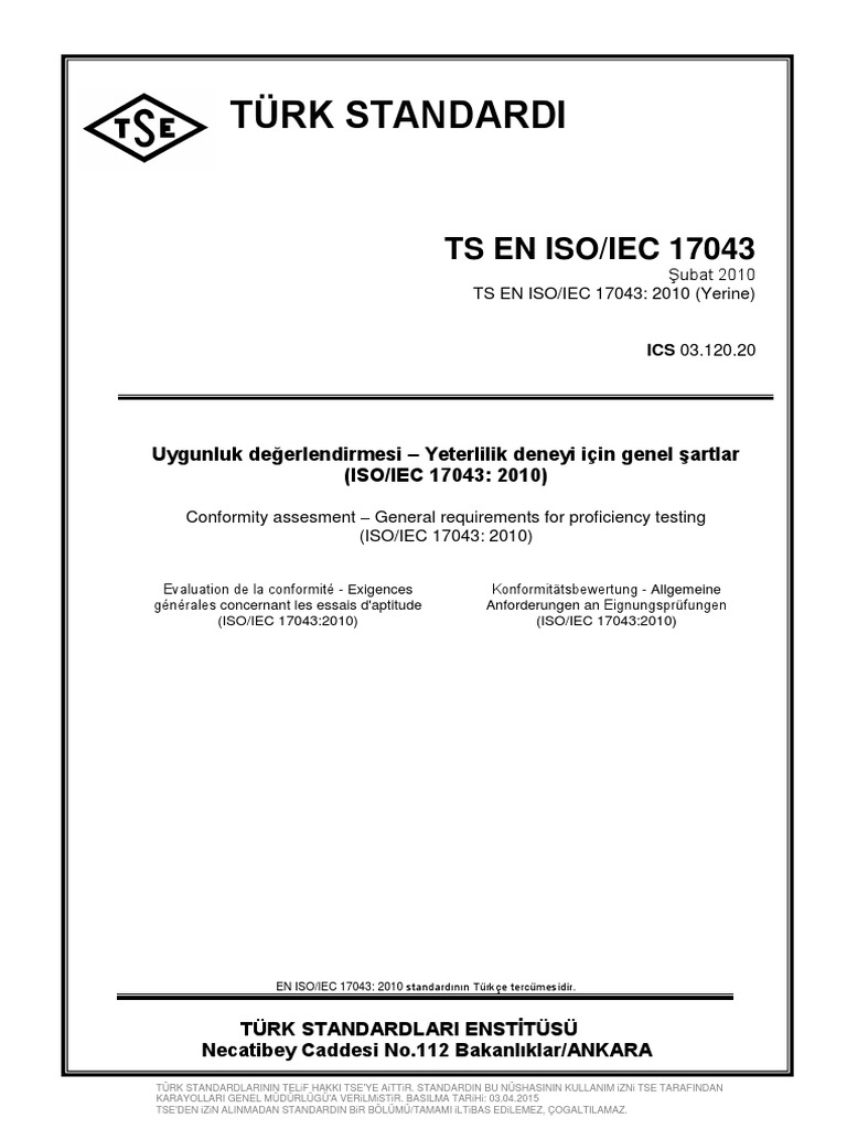 Ts en Iso Iec 17043 | PDF