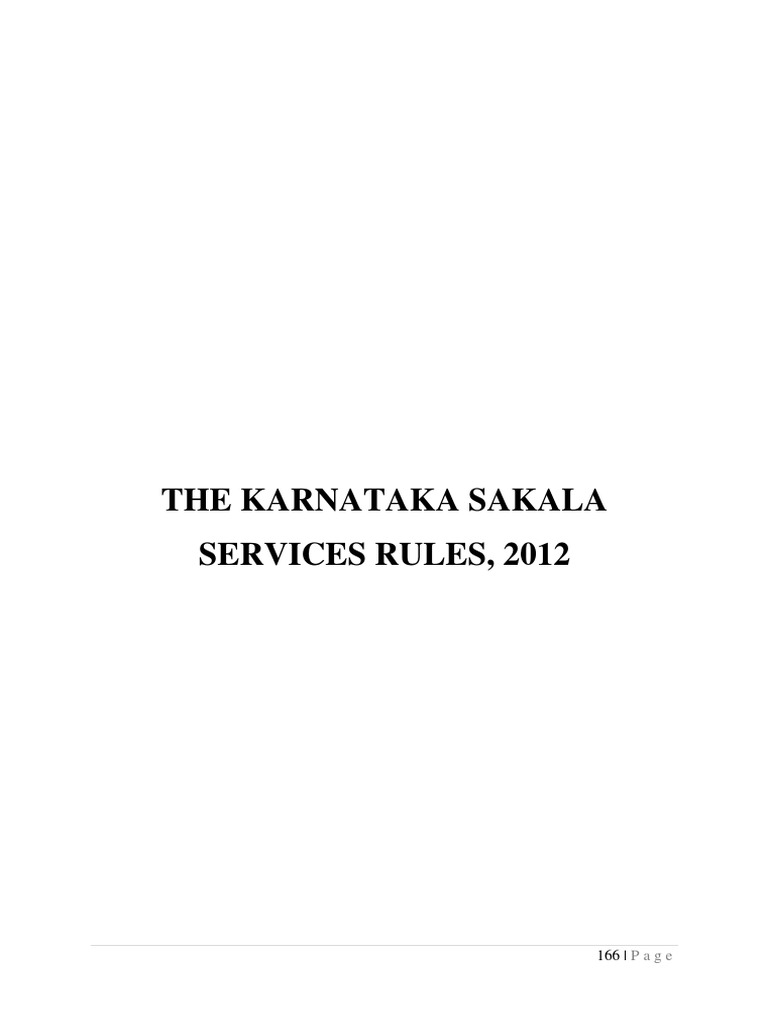The Karnataka Sakala Services Rules, 2012 | PDF | Receipt | Damages