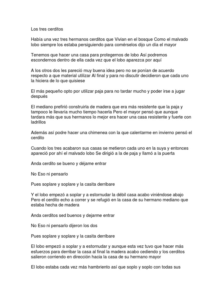 Textos sin puntuación para niños | PDF | Ocio