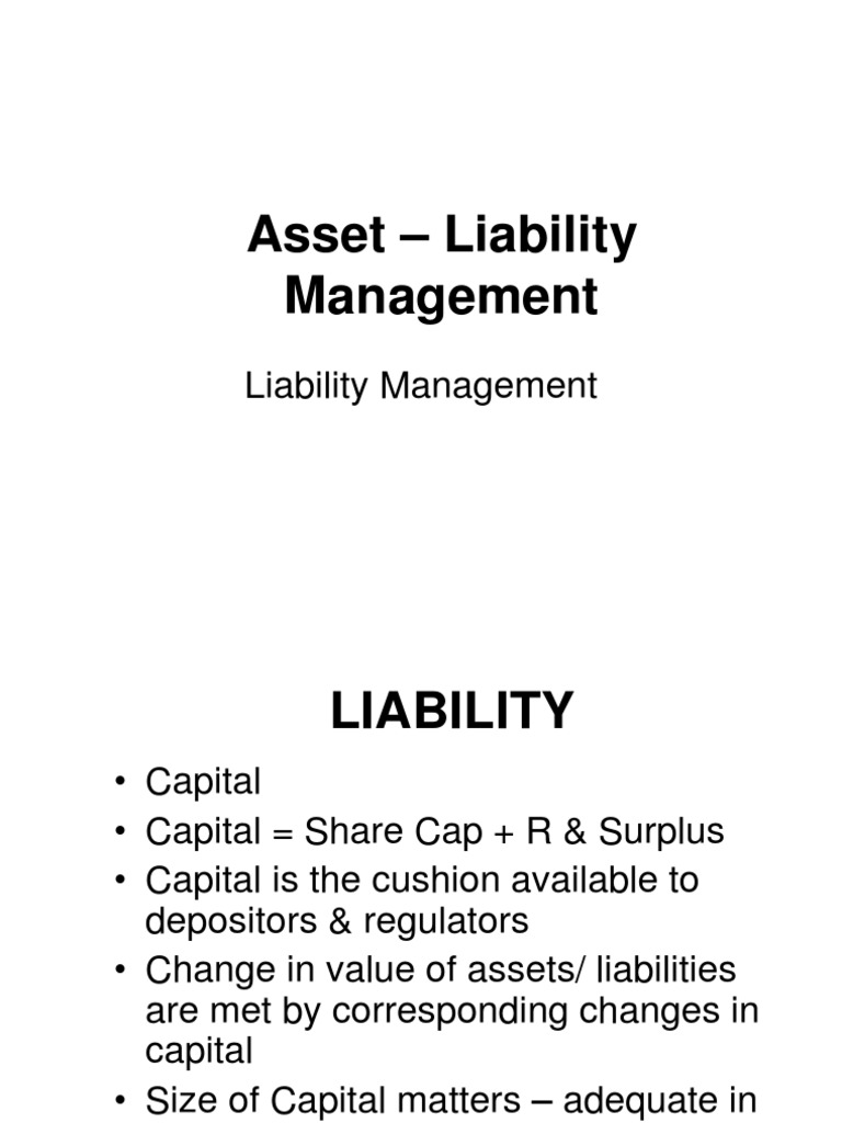 6.asset - Liability Management | PDF | Capital Requirement | Financial ...