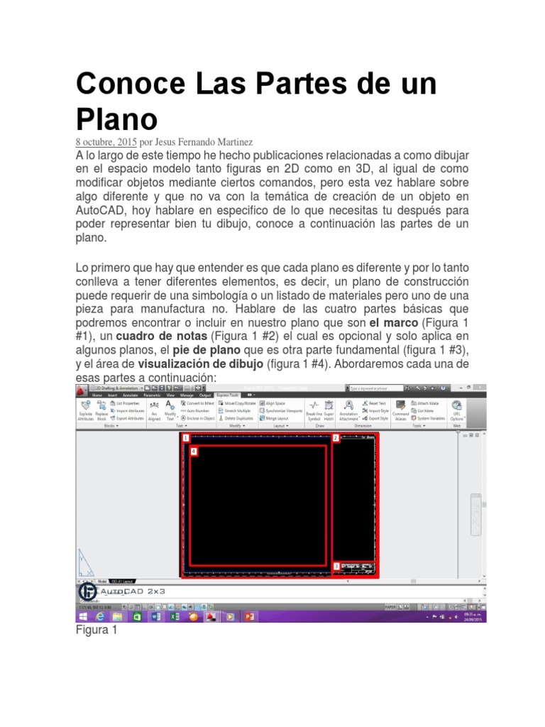 Partes Esenciales de un Plano Arquitectónico | PDF | Dibujo | Geometria ...