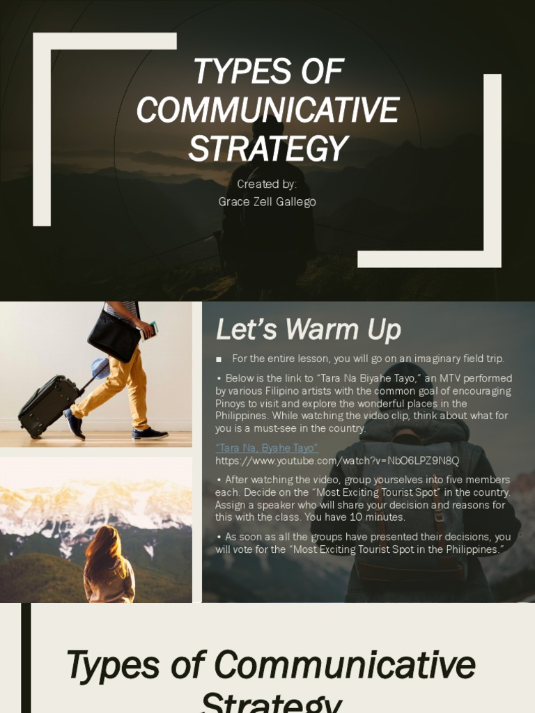Types of Communicative Strategy | PDF | Conversation | Semiotics