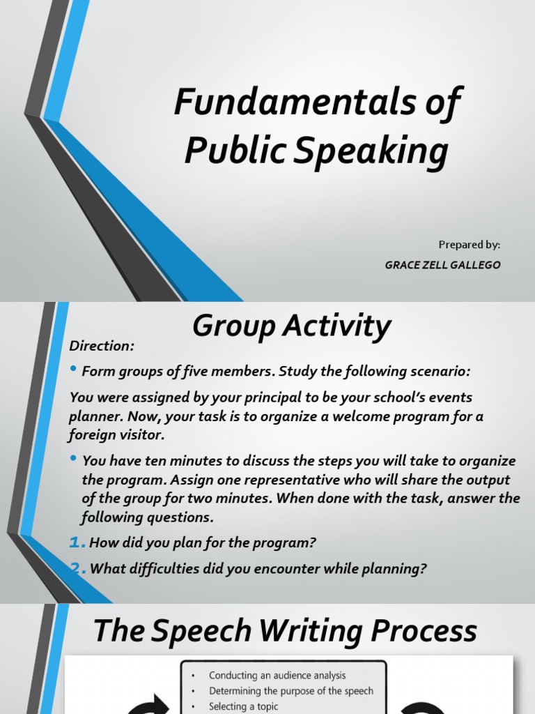 Public Speaking Essentials Guide | PDF | Audience | Information Literacy