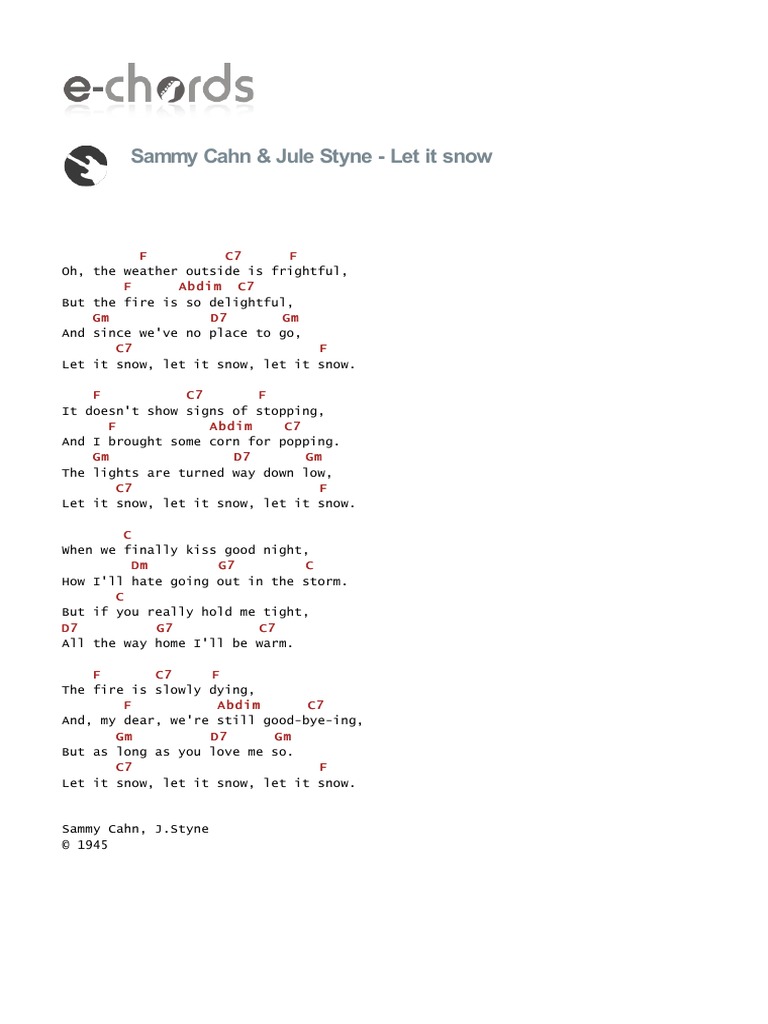 Chords Let-It-Snow Key1 1618141C15F018B7187E2408 | PDF