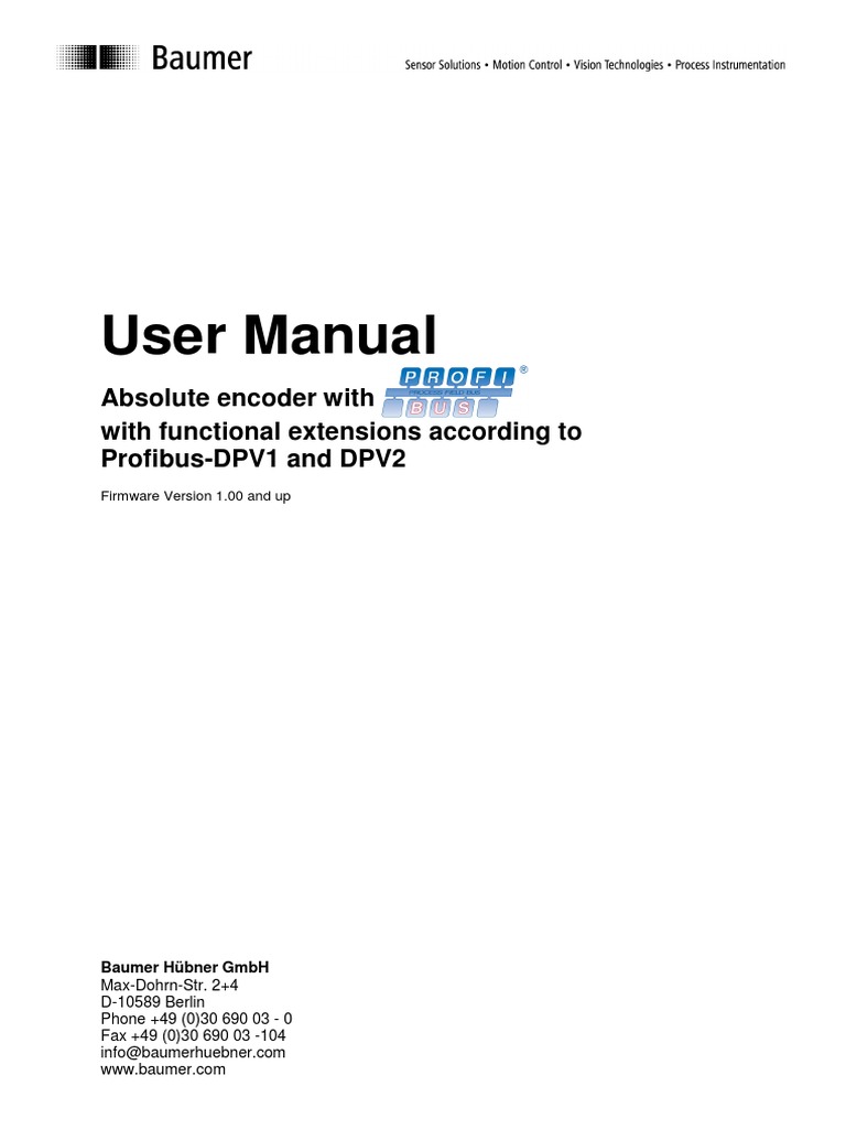 Baumer Manual | PDF | Electrical Connector | Electromagnetic Interference