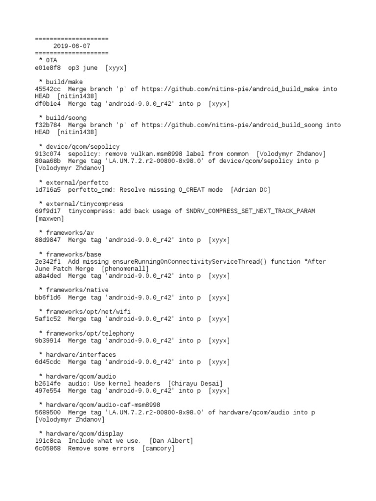 Nitrogen Shamu Changelog | PDF | Computing | System Software