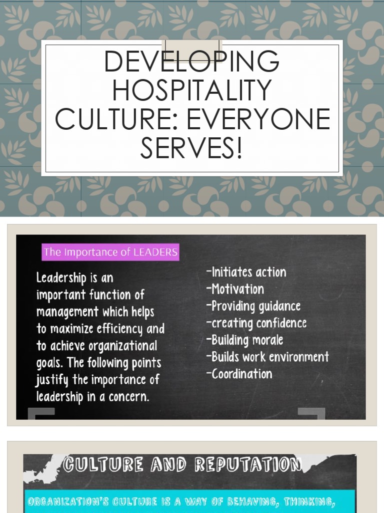 Developing Hospitality Culture | PDF