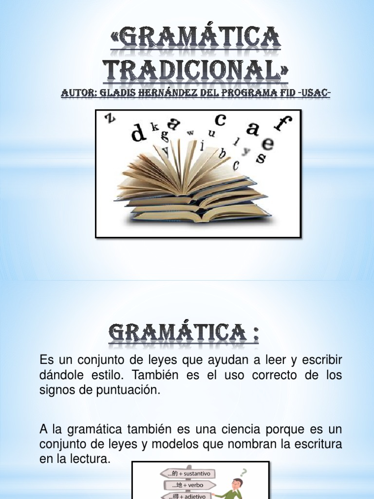 Gramática Tradicional | PDF | Género gramatical | Verbo